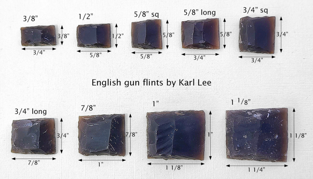 Gunflint size selection - Primitive Technology UK